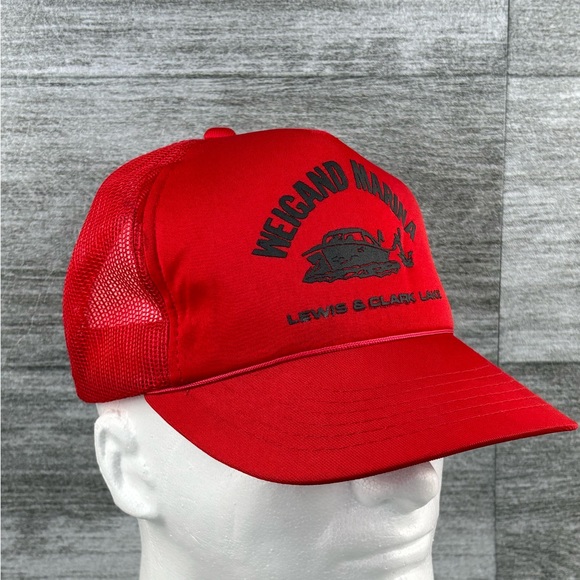 youngAn | Accessories | Vtg Weigand Marina Lewis Clark Lake Snapback ...